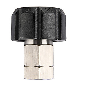 Tool Daily Pressure Washer Adapter, Female Metric M22 to 1/4 Inch Female NPT Fitting, 5000 PSI