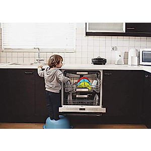 Silicone Divided Toddler Plates - Portable Non Slip Suction Feeding Plates for Children Babies and Kids BPA Free Baby Dinner Plate (Car-Blue)