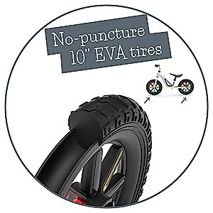 Chillafish Charlie Glow Lightweight Toddler Balance Bike Trainer with Light-Up Wheels for Children 18-48 Months, Learn to Ride with 10-Inch No-Puncture Tires, Adjustable Seat and Carry Handle, Beige