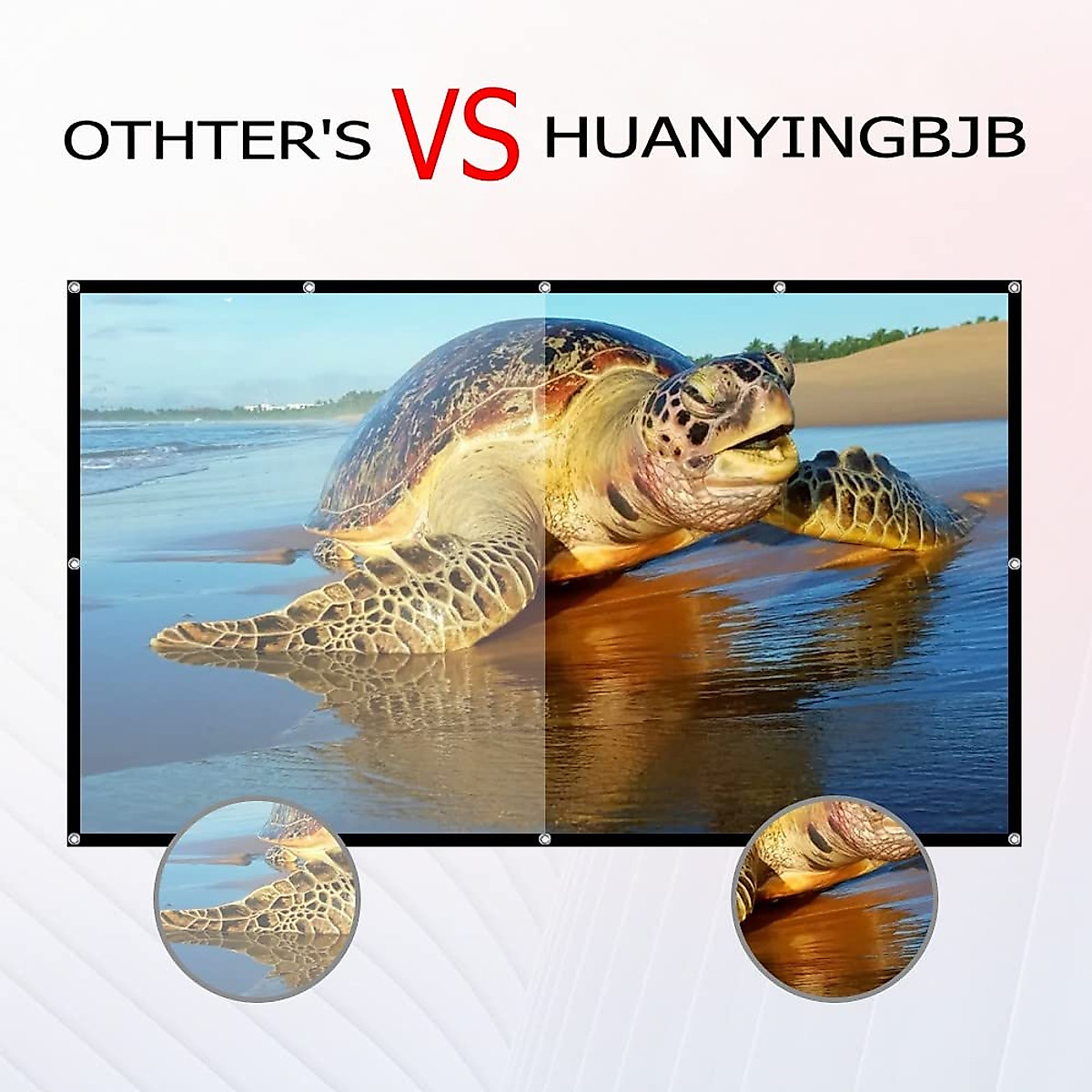 84" Projector Screen,4K 16:9 HD Rear Front Projector Screen Movie Screen Foldable Projection Screen Double-Sided Portable Outdoor Indoor Projector Screen for Movie Home Theater Yard Travel (84)