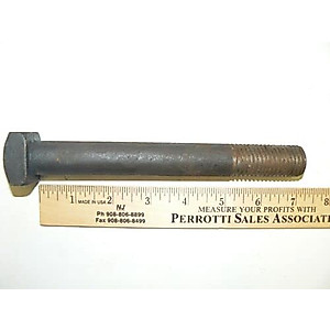 7/8"-9 x 7" Square Head Machine Bolts - Plain Steel Finish - Lot of 5 Pcs. HQ