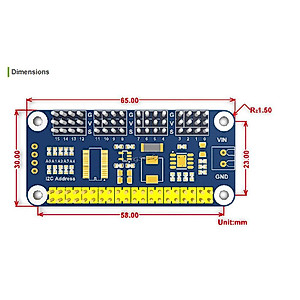 Servo Driver HAT 16-Channel 12-bit I2C Interface PWM Outputs for Jetson Nano Raspberry Pi Zero/Zero W/Zero WH/2B/3B/3B+/4B Supports SG90 MG90S MG996R etc @XYGStudy