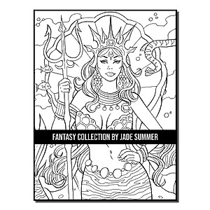 Fantasy Collection: An Adult Coloring Book with 100+ Incredible Coloring Pages of Mermaids, Fairies, Vampires, Dragons, and More!
