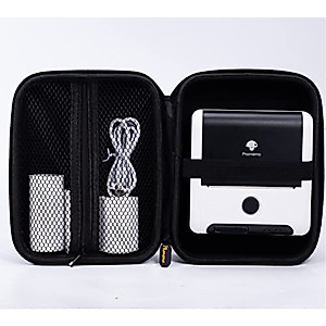 Phomemo Case 2023 Upgrade Version M110 M200 M221 Label Printer,M220 Thermal Label Maker, P3200 D1600 M04S Sticker Photo Printer Storage Holder Tape Paper Roll&USB Cable(Box Only)-Gray