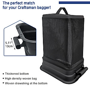 shiosheng 1pcs Replaces #532400226 400226 960730028,966529103, 960730019 Soft Grass Bag for Husqvarna Poulan AYP Craftsman G483ST, RZ30, RZ3016, AYP, Dixon Riding Lawn Mowers