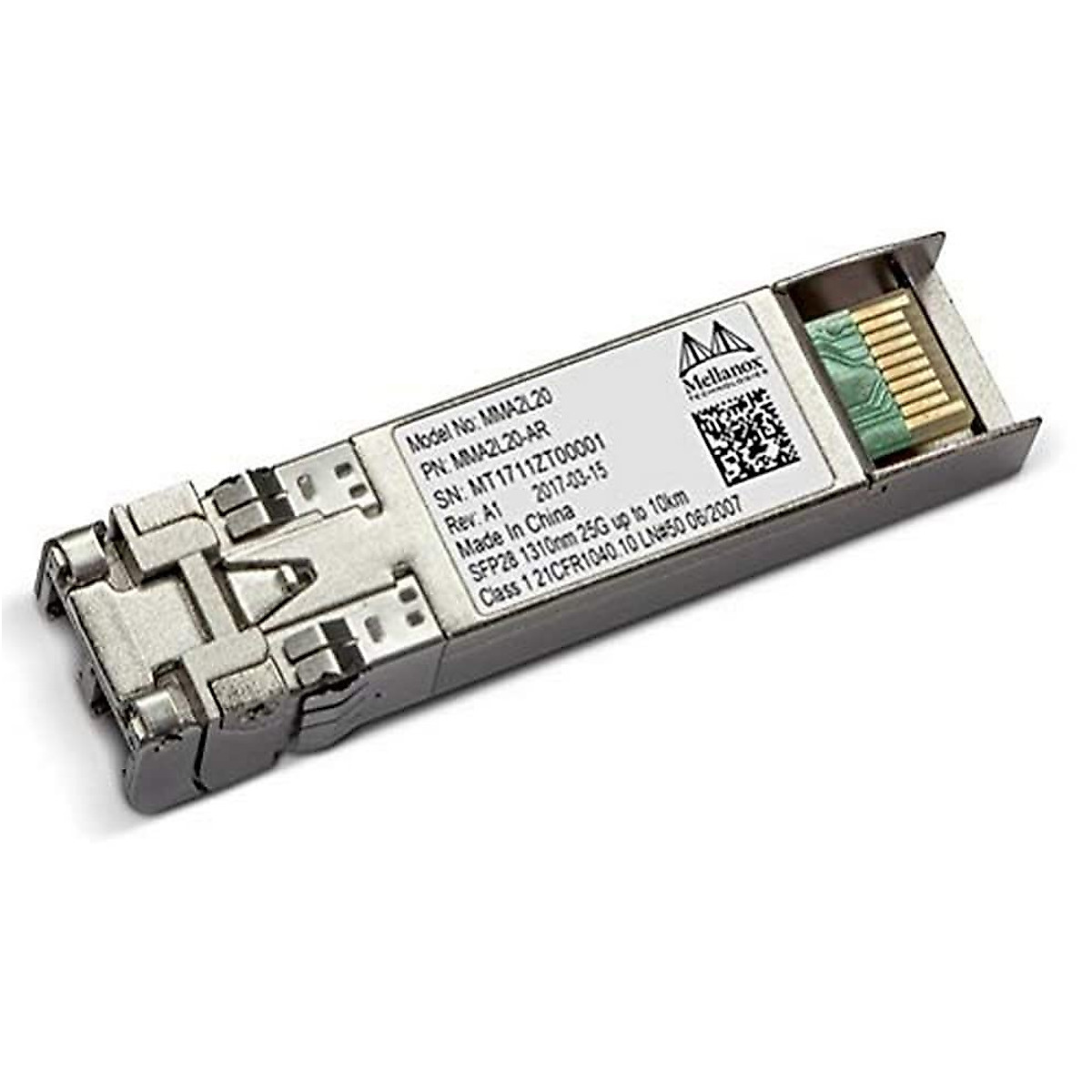 Mellanox Technologies SFP28 transceiver Module - 25 Gigabit LAN - 25GBase-LR - LC - up to 6.2 Miles - 1310 nm