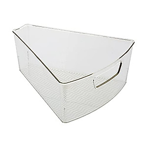 Kitchen Details 2 Pack Triangular Organizer Clear Lazy Susan Bin