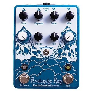EarthQuaker Devices Avalanche Run Stereo Reverb & Delay with Tap Tempo Guitar Effects Pedal