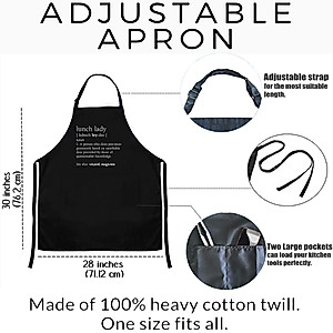 SumoFamily Mouse Pad for Funny Student Apron - Lunch Lady Definition Funny Cute Children Student Meals School Black Black- One Size fits All Mousemat