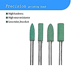 Luo ke 100 Pcs Rubber Polishing Bits, 1/8 Inch Shank Abrasive Polishing Kits for Dremel Rotary Tool