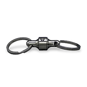 PROMETHEUS LIGHTS: Kappa Quick Release Keychain, Detachable Keychain That Holds up to 10 lbs, Easy, Secure and Stylish Pull Apart Keychain (Titanium)