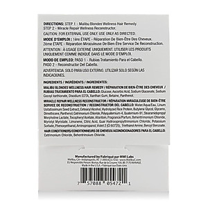 Malibu C Mini Rehab Malibu Blondes - Contains 2 Hair Remedy Packets - Vitamin Complex Hair Remedy to Restore Hair Vibrancy - Hair Care for Natural & Processed Blondes