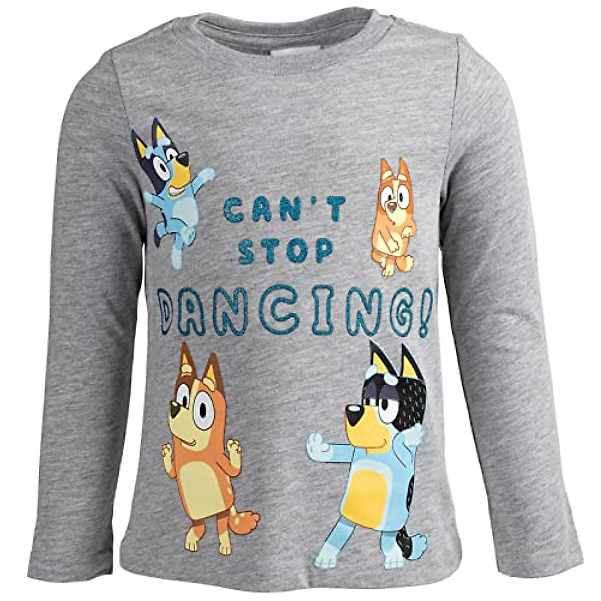 Bluey Toddler Girls 2 Pack T-Shirts Grey/Pink 2T