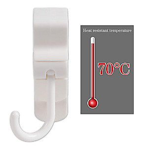 Saim 10Pcs Plastic Hooks Clip Design Firm Hanger ABS Smooth and Bright Suitable for Bathroom Kitchen Bedroom Offices