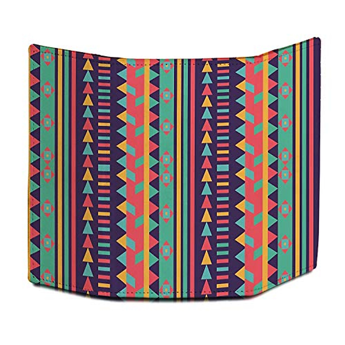 ShopMantra Women's Triangular Art Pattern Faux Leather Printed Wallet | Wallet for Women | Ladies Purse | Clutch | Multiple Card Holder Organizer and Phone Pocket Zip Wallet.