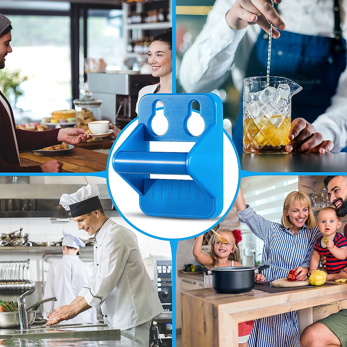 Barydat 4 Pcs Ice Bucket Hanger Bracket Ice Bucket Holder Compatible with Saf T Ice Tote for Ice Bucket Storage Ice Management Accessory Ice Bucket Sanitary Drying, Blue