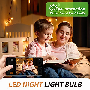 C7 LED Night Light Bulbs 0.5W, E12 Candelabra Base Candle Light Bulb Warm 2200K Equivalent 5W/7W Incandescent Bulb, Mini Light Bulbs for Chandelier Nightlight Salt Lamp Window Bulbs (2 Pack Gold)