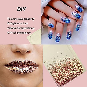 Mysense Red Body Glitter Gel, Singer Concerts Face Glitter Makeup, Music Festival Rave Face Eye Hair Accessories, Chunky Glitter Mermaid Sequins Face Paint Makeup for Women, 30g