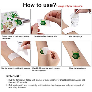 St.Patricks Day Tattoos, 12 Sheets Kids Glow in Dark Tattoos, 100+ Pcs St Patricks Day Stickers, St. patrick's Day Temporary Tattoos Shamrock, Amazing Irish St Patricks Day Decorations Party Favors