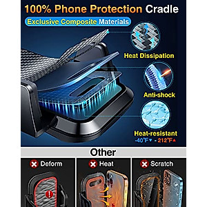 VANMASS Universal Car Phone Mount,【Patent & Safety Certs】 Upgraded Handsfree Stand, Phone Holder for Car Dashboard Windshield Vent, Compatible iPhone 13 12 11 Pro Max Xs XR X 8, Galaxy s20 Note 10 9