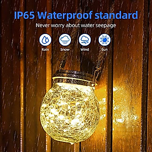 Solar Lanterns Outdoor Waterproof，2 Pack Solar Decorative Lantern 30 LED Hanging Solar Powered Lights for Garden Patio Backyard Tree Landscape Decorative (Warm White)