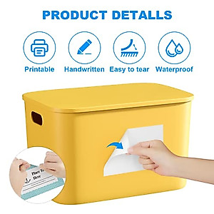 MaxGear 4x6 inch Removable Labels 100 Sheets, Water/Oil/Tear Resistants No Residue for Home Packing Box and Storage Bins, Matte White Paper Sheets, Permanent Strong Adhesive, Dries Quickly