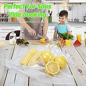 TashiLiving Vacuum Sealer Bags for Food 6x10 inch - 100 Count,Pint Size Freezer Sous Vide Pre-cut Bags, 4mil BPA-Free