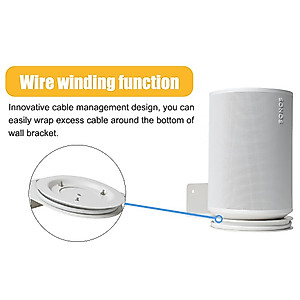 shinar Metal Wall Mount Compatible with Sonos Era 100, Bracket Accessory Stand Compatible with Sonos Era 100 Integrated Cable Management Max. 12 kg white (2-Pack, White)