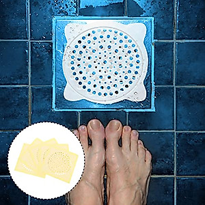 50pcs Cover Stopper Drain One-Off Shower Kitchen Sticker Bathtub Tub Bathroom Stoppers Toilet Home Woven Laundry Paper Hole Floor Catchers Bath Filter Sink Anti-Blocking White (Color : Whitex2pcs, S