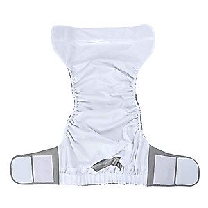 DOITOOL Elastic Adult Nappy Reusable Washable Diaper Adjustable Nappy for Old Man Disabled Postoperative Care Adult Nappy Size S (Random Color)