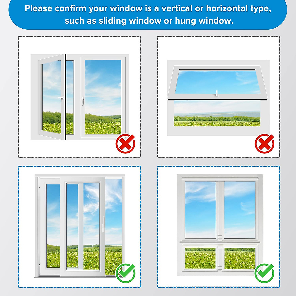 Portable Air Conditioner Window Kit, Portable AC Window Kit for Exhaust Hose 5.1 Inch Diameter with Coupler Adjustable AC Window Seal Vent Kit for Sliding Window