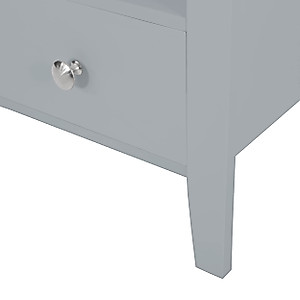 Rustic Bathroom Storage Cabinet with 2 Drawers, White