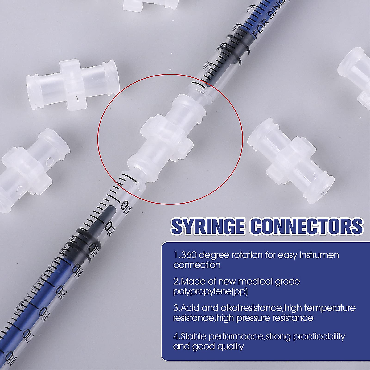 30 Pcs Luer Lock Connector Syringe Adapter Syringe Bottle Adapter Syringe Transfer Joint Clear Luer Coupler Lock Connector To Syringe Pp Syringe Adapter Coupler Connector Syringe Coupler Kit