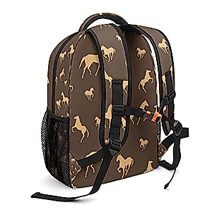 Cute Funny Horse Bag Backpack Personalized Name Waterproof for Boys Gift