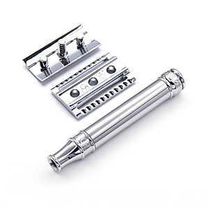 Edwin Jagger DE89BL Chrome Reusable Classic Double Edge Safety Razor for Men