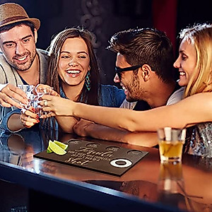 Huray Rayho Tequila Shot Board Serving Tray Huray Rayho Shot Glass Holder Display and Storage Shot Glasses with Salt Rim Bar Wooden Tray for Liquor Birthday Party Wedding Housewarming Men Women Gifts