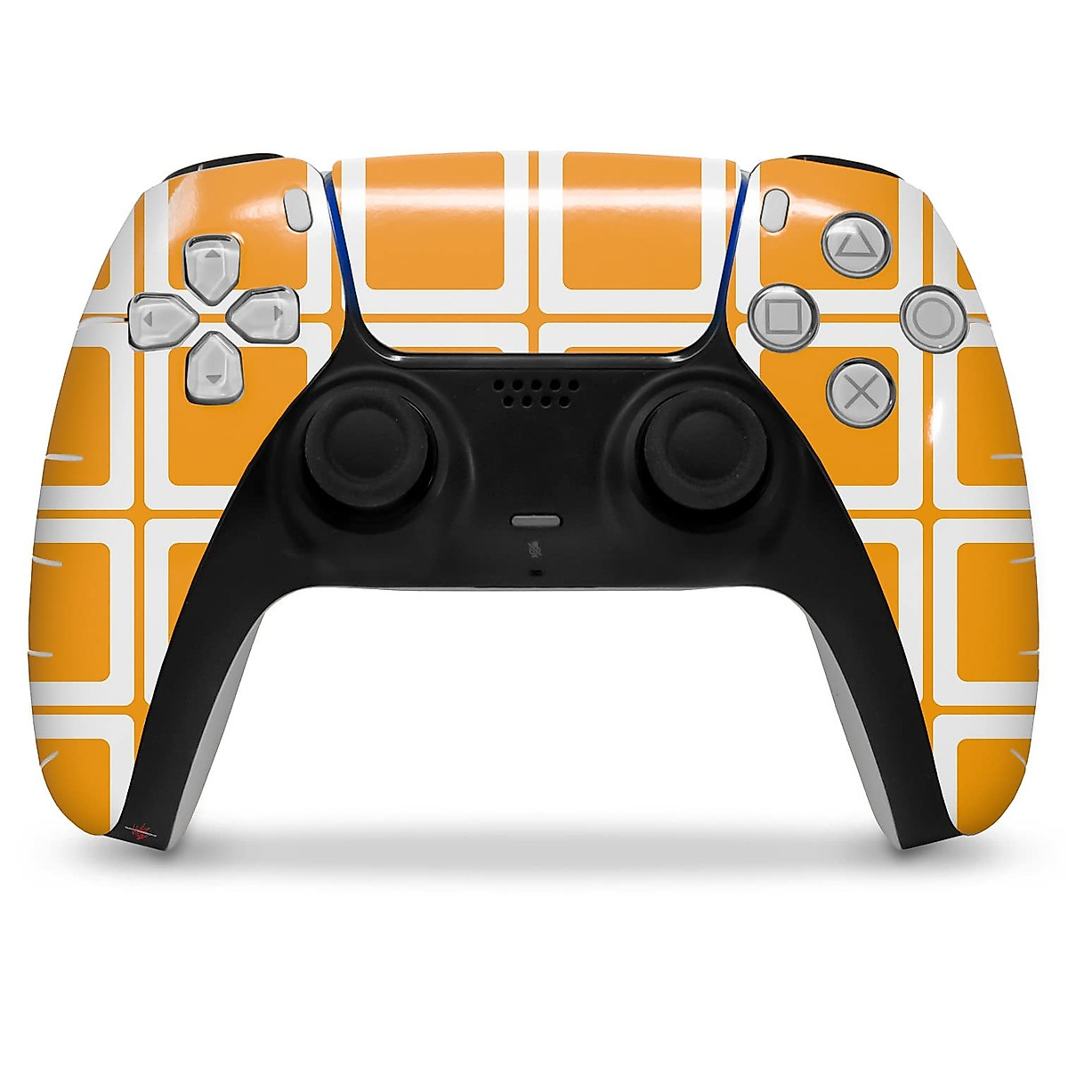 WraptorSkinz Skin Wrap compatible with Sony PS5 DualSense Controller Squared Orange (CONTROLLER NOT INCLUDED)