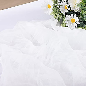 9amVilla Nude Cheesecloth Table Runner Boho Gauze Table Runner Bulk 10ft 35" x 120" Sheer Cheese Cloth Table Runner for Wedding Thankdgiving Christmas Bridal Baby Shower Decor