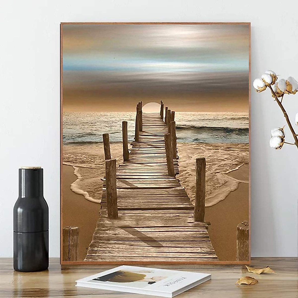 Karyees Beach Sunset Paint by Numbers Kits Beach Sunset DIY Painting by Numbers Beach Sunset DIY Canvas Painting by Numbers Acrylic Painting Home Wall Decor Paint by Number Kits Seaside16x20Inch