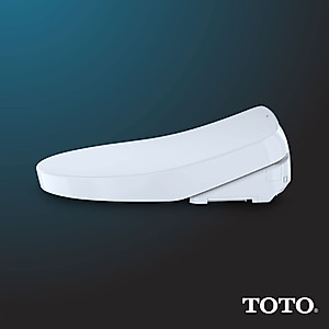 TOTO SW3046#01 S500E Electronic Bidet Toilet Cleansing, Instantaneous Water, EWATER Deodorizer, Warm Air Dryer, and Heated Seat, Elongated Contemporary, Cotton White