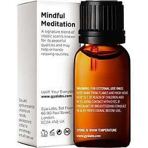 Gya Labs Mindful Meditation Essential Oil Blend (0.34 fl oz) - Natural Meditation Essential Oil - Grounding & Relaxing