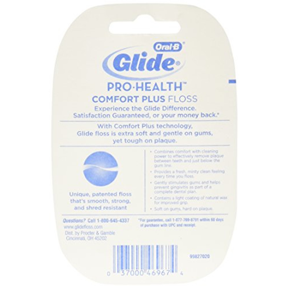 Glide PRO-Health Comfort Plus Dental Floss, Mint, 43.7-Yard Dispenser (Pack of 3)
