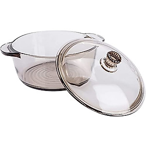 Glass Saucepan with Cover Heat-Resistant Glass Pot and Pan with Lid, Clear Glass Cooking Pot Cookware Set for Pasta, Noodle, Soup & Baby Food