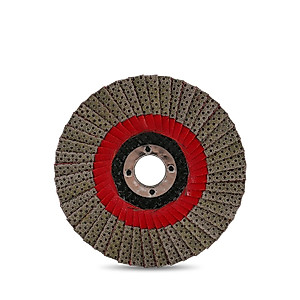 Z-LION 4" Diamond Flap Sanding Disc Grit 60 with 5/8"-11 Hub for Angle Grinder Flap Disc Wheel