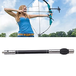 Dilwe Archery Stabilizer,10in Archery Balance Bar Bow Stabilizer Rod,Recurve Compound Bow Damping Accessory