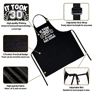 30th Birthday Gifts for Men Women, 1993 Happy 30th Birthday Gift Ideas, 30th Chef Aprons for Men with 3 Pockets, Funny Cooking Aprons for 30 Years Old Men, Women, Husband, Wife, Son, Daughter, Friend