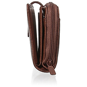 Buxton Women's Heiress Checkbook Wallet, Mahogany, One Size