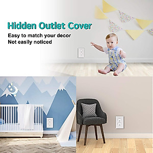 Outlet Covers Baby Proofing (40 Pack) with Hidden Pull Handle Outlet Plug Covers Prevent Electric Shock Hazard Outlet Protector Difficult for Kids to Remove Child Proof Outlet Covers