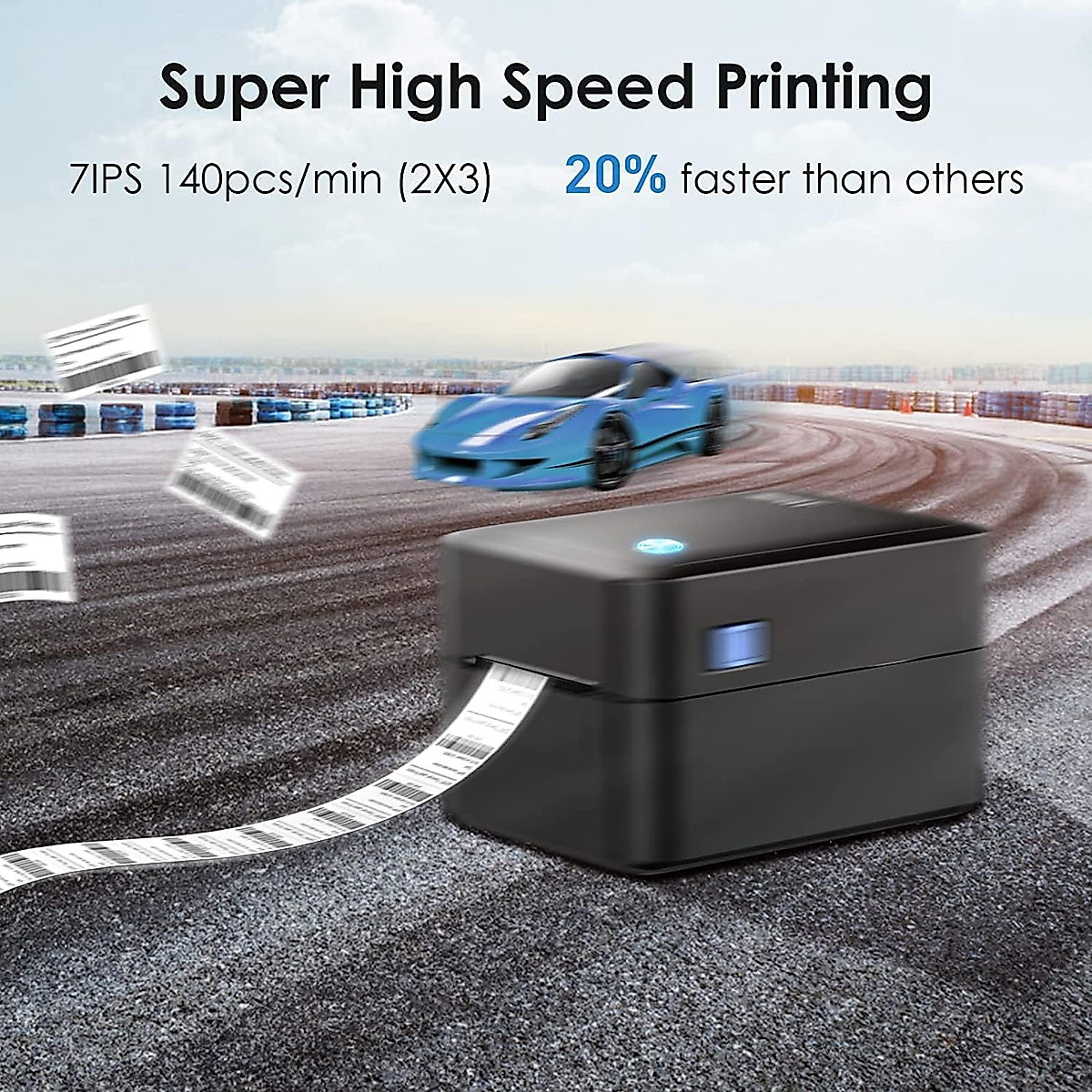 iDPRT Bluetooth Label Printer - 2022 Ultra Fast Thermal Label Printer with APP, Wireless Label Maker for 1"-3.15" Width Barcode, Address, Mailing, Filling etc, Support Windows, Mac, iOS& Android