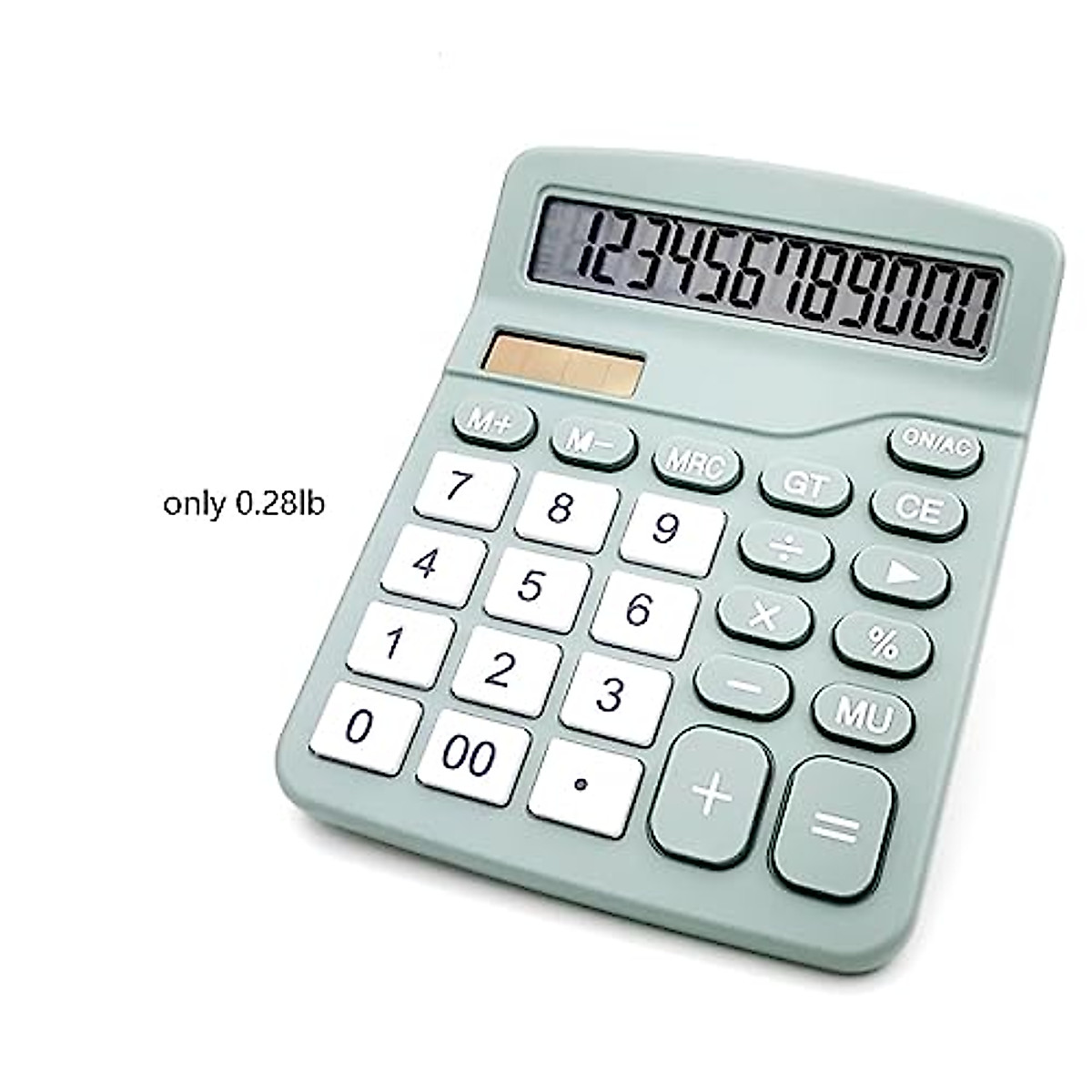 YONUAN Desktop Grey Mint Green 12-Digit Solar/Battery Scientific Calculator Office Computer Calculators Large Display Cute Office Calculators (1)